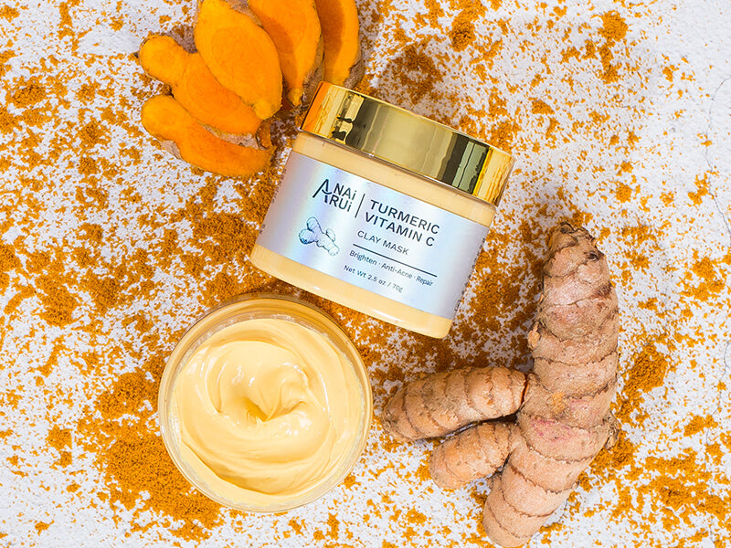 ANAIRUI Facial Mask Kit with Turmeric,Rose,Avocado Green Tea Clay Mask